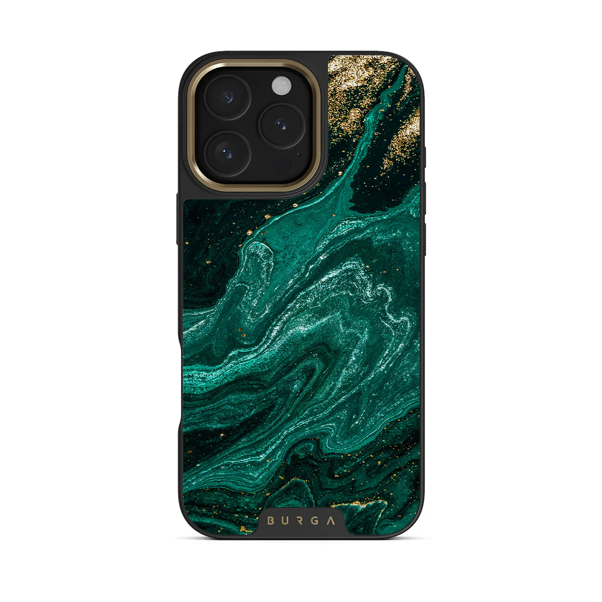 BURGA Elite Gold Ring MagSafe iPhone 16 Pro Max tok - smaragd tenger | iCentre